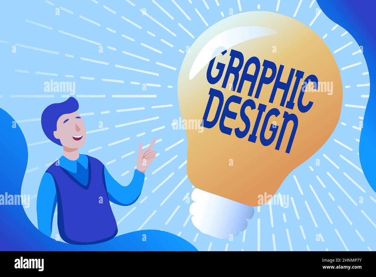 Conceptual display Graphic Design, Word Written on art or skill of combining text and pictures ...