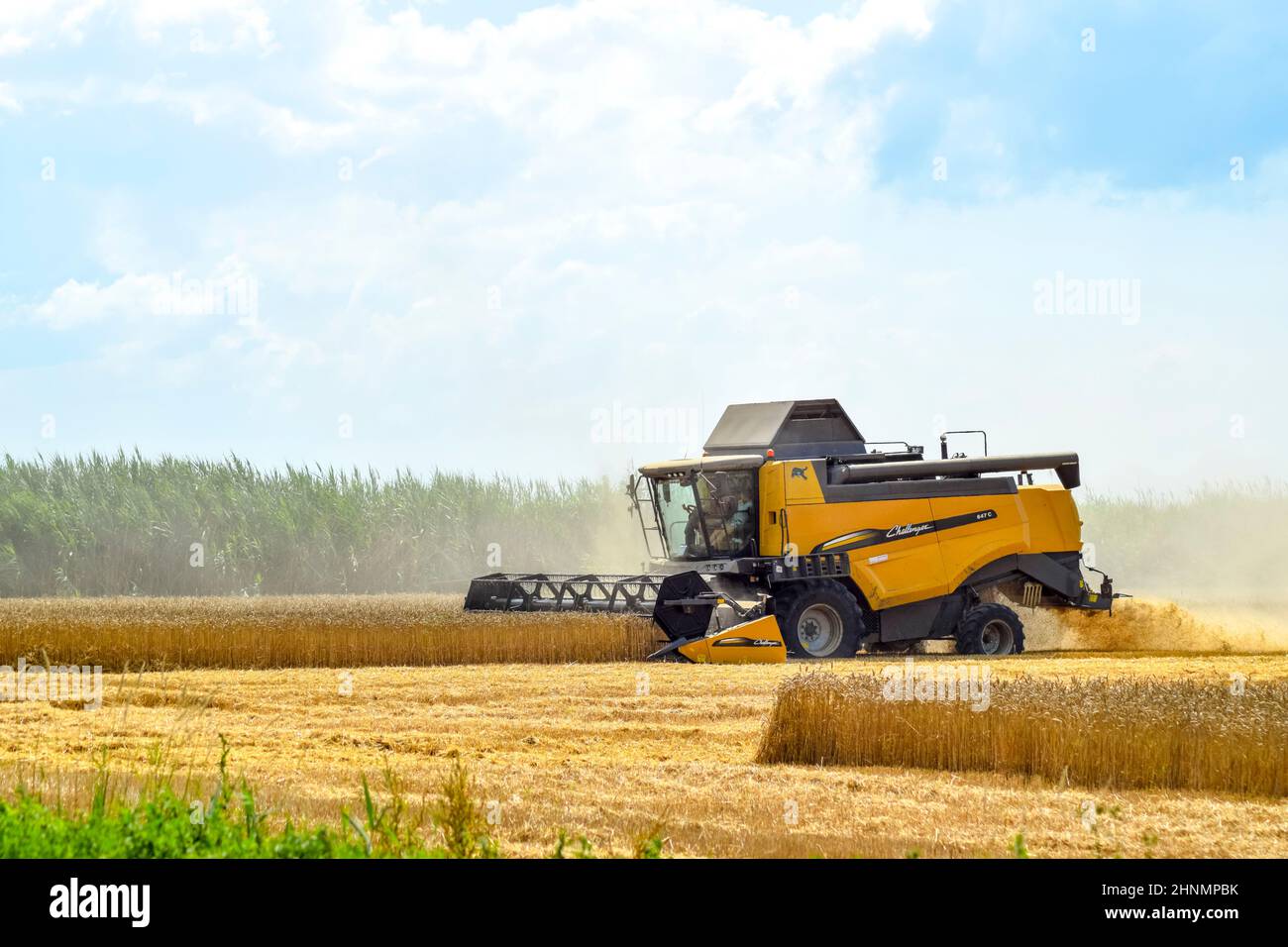 Combine harvesters. Agricultural machinery Stock Photo - Alamy