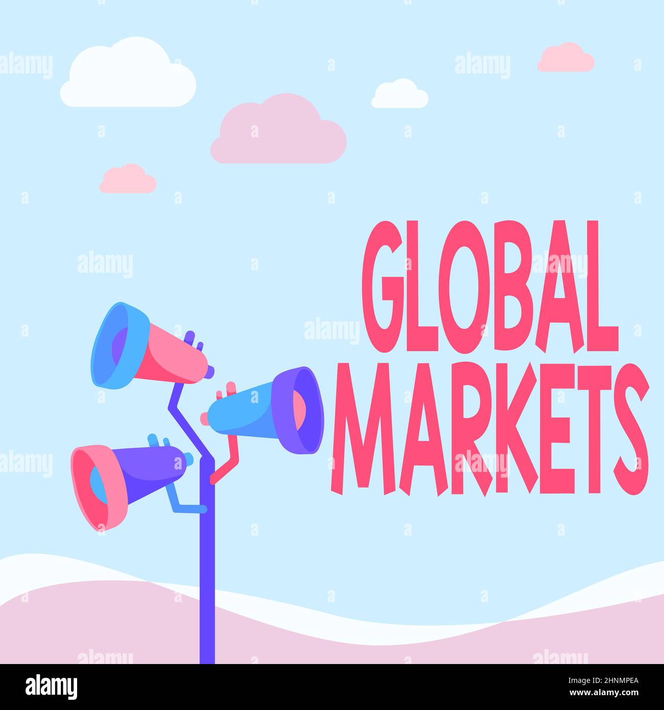 Hand writing sign Global Markets, Business idea Trading goods and ...