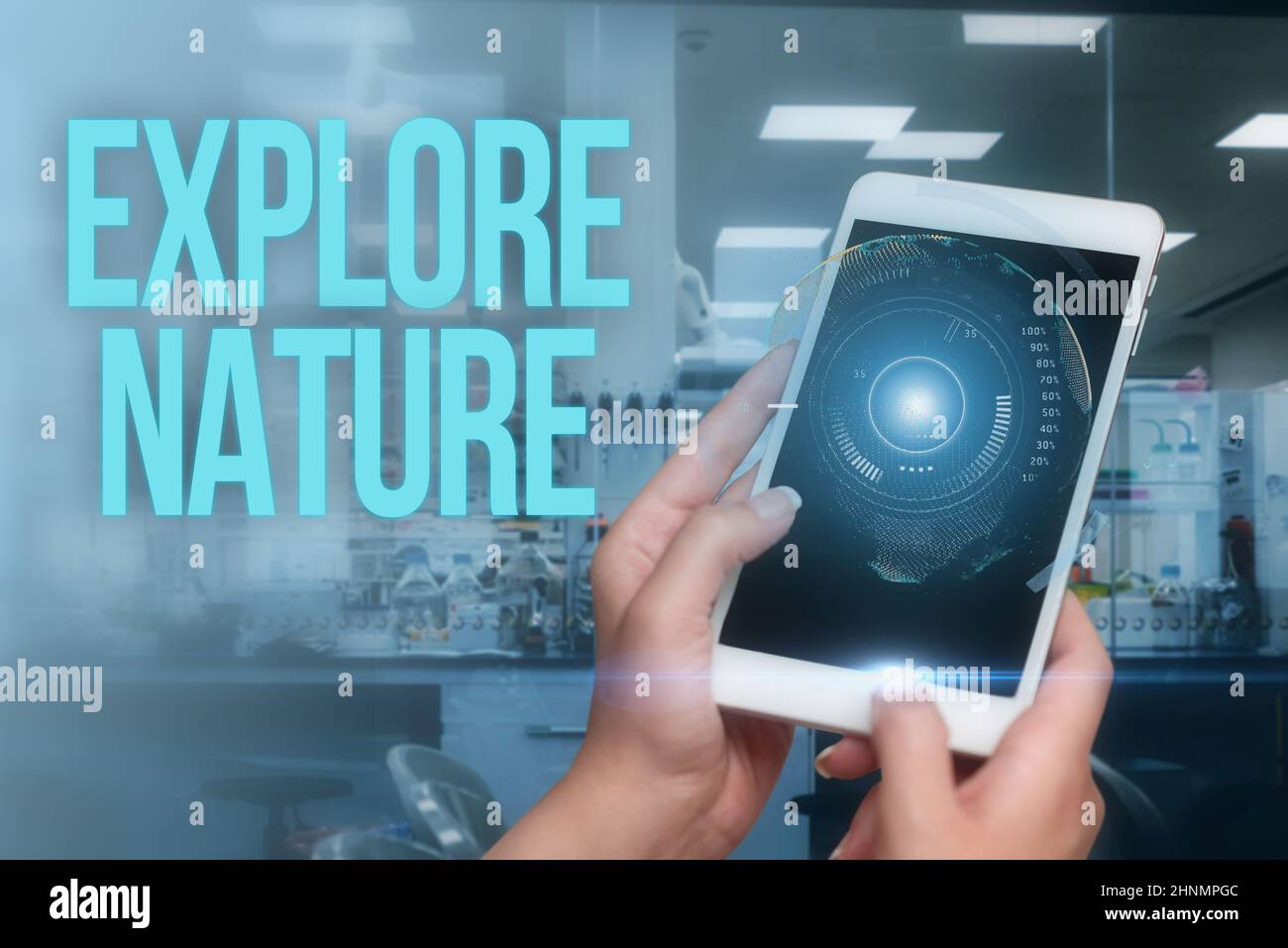 Text sign showing Explore Nature, Internet Concept Discovering the ...