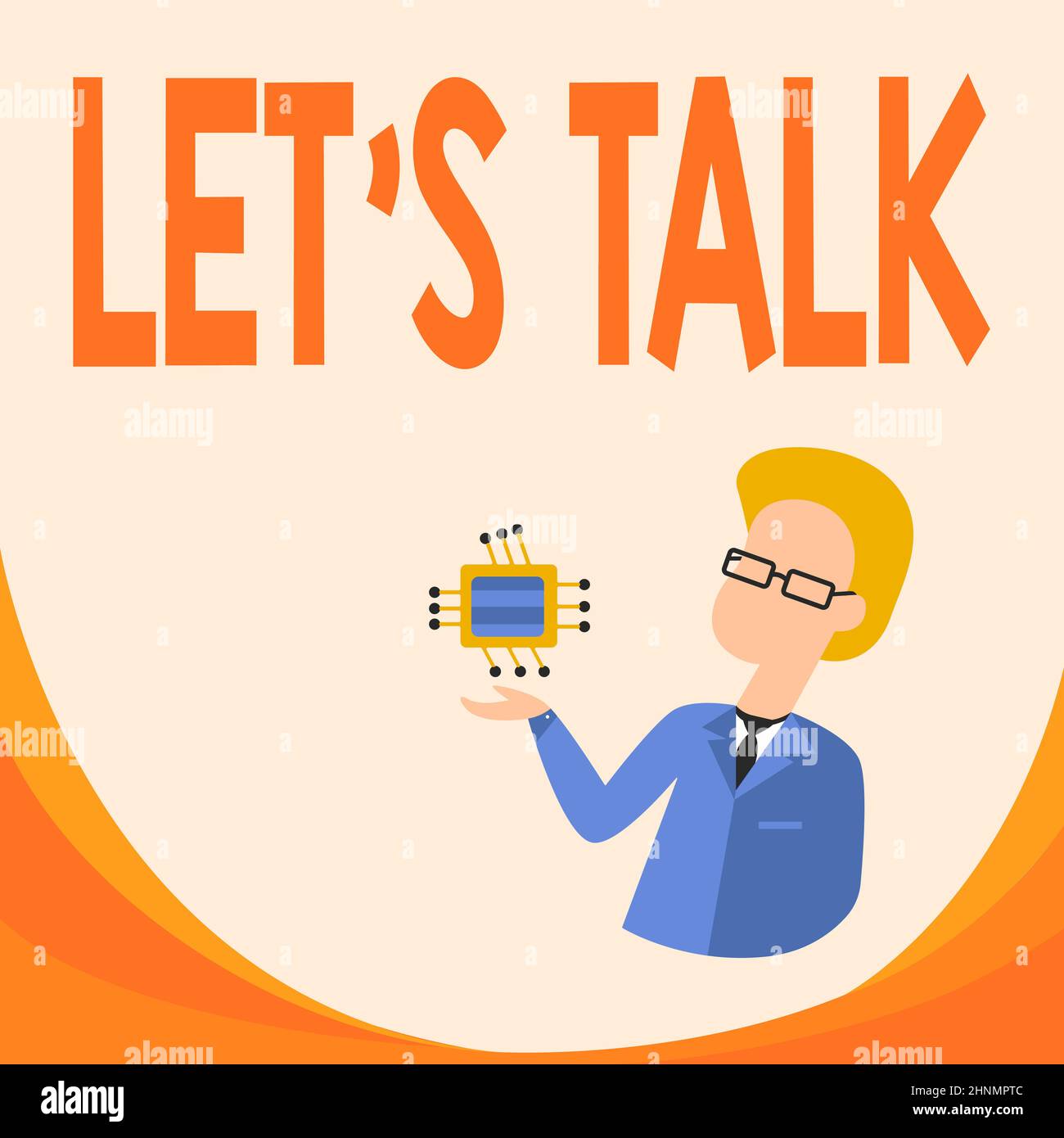 Writing displaying text Let S Talk, Business approach they are ...