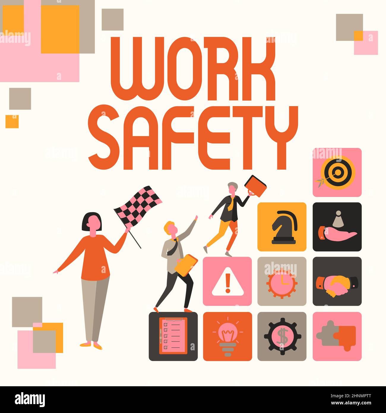 Hand writing sign Work Safety, Business overview policies and ...