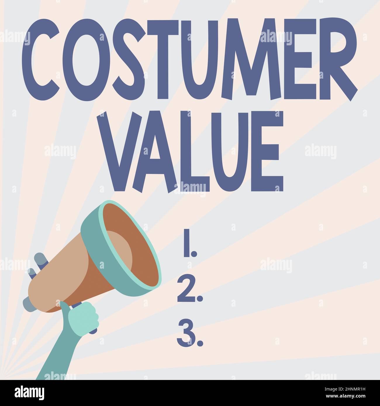 Text sign showing Costumer Value, Concept meaning Amount of benefits ...