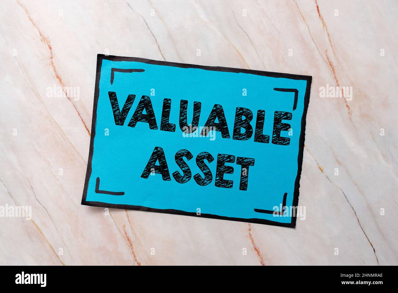 Text caption presenting Valuable Asset, Business concept Your most ...