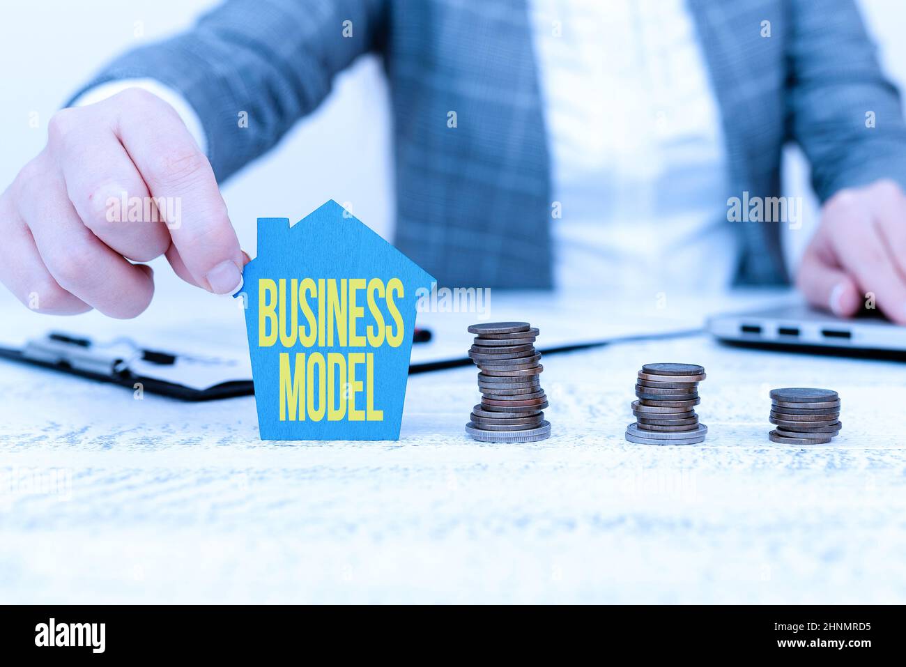 Text caption presenting Business Model, Business concept Identifying ...