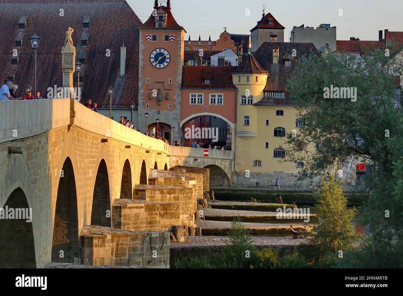 Germany, Bavaria, Regensburg, Oberpfalz, unesco heritage site ...