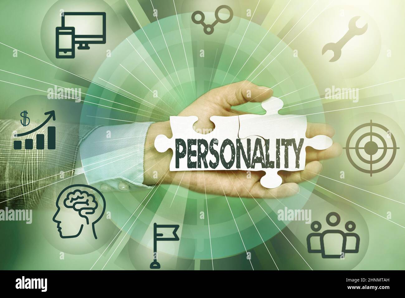 Text caption presenting Personality, Business idea combination ...