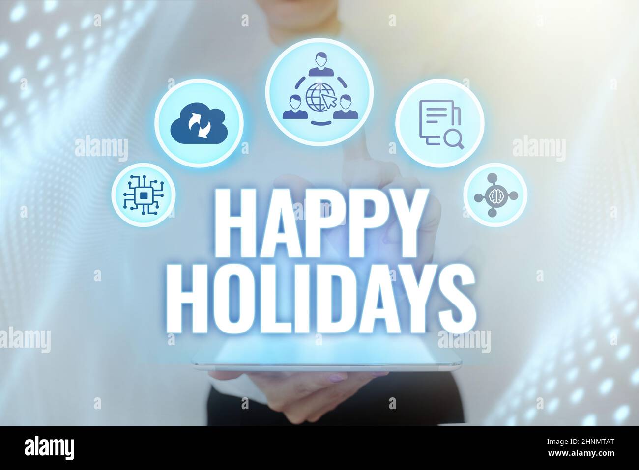 Writing displaying text Happy Holidays, Business concept Made a short ...