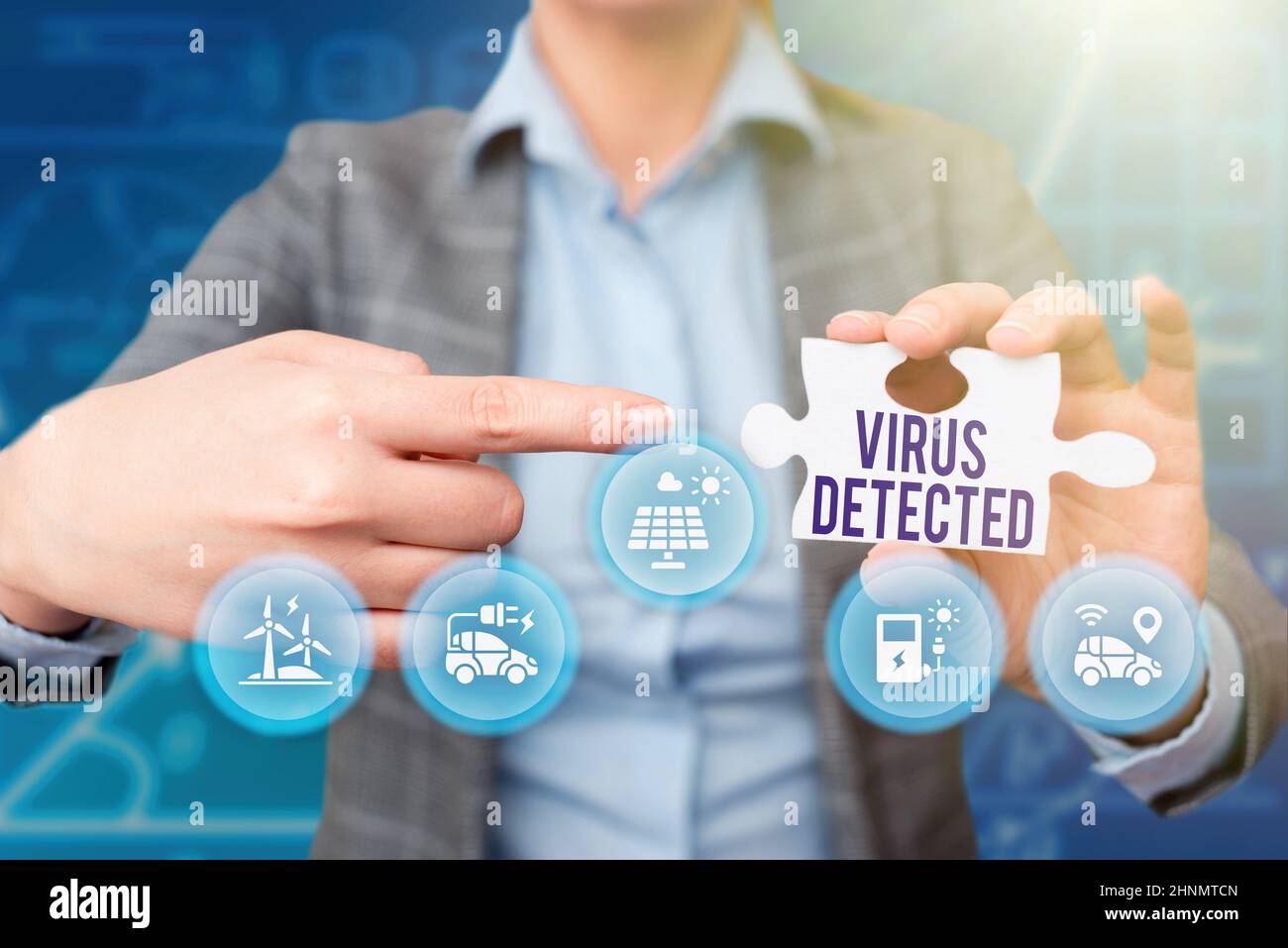 Conceptual display Virus Detected, Conceptual photo A computer program ...