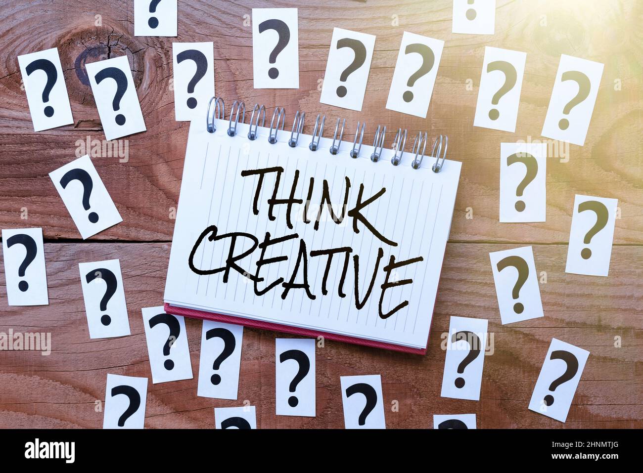Handwriting text Think Creative, Concept meaning The ability to ...