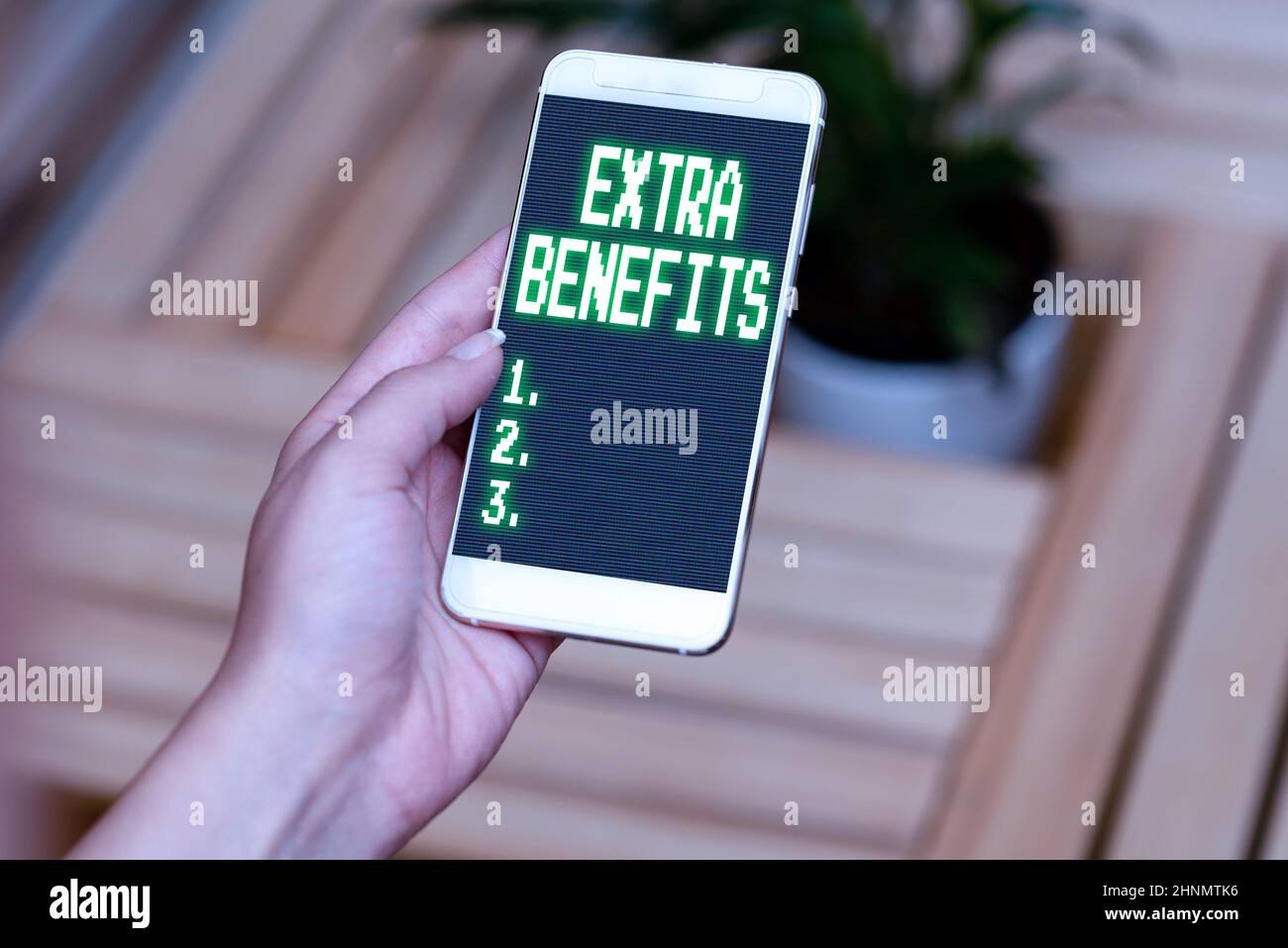 Conceptual display Extra Benefits, Business idea Additional ...