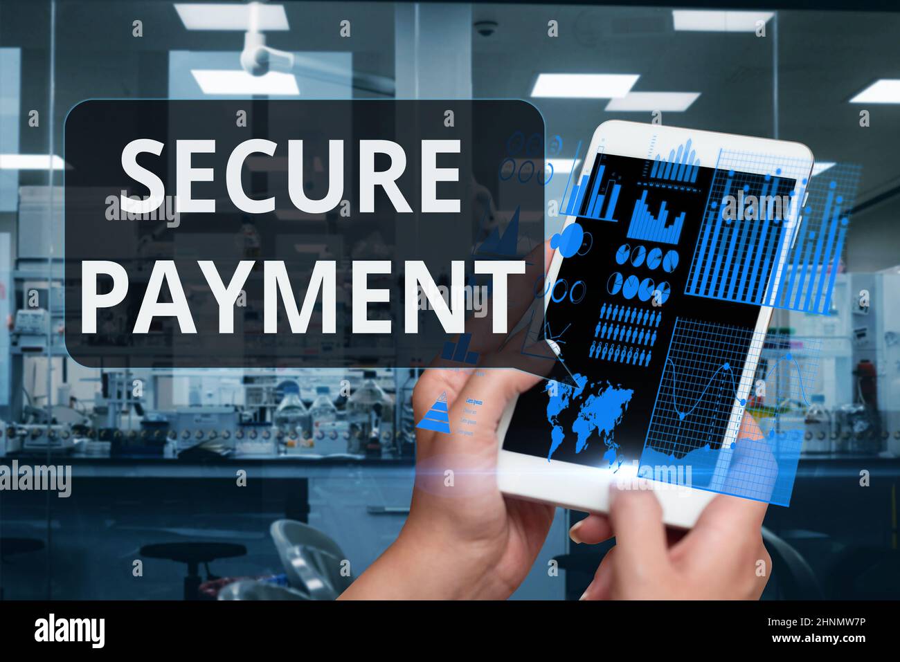 Conceptual caption Secure Payment, Word Written on Security of Payment ...