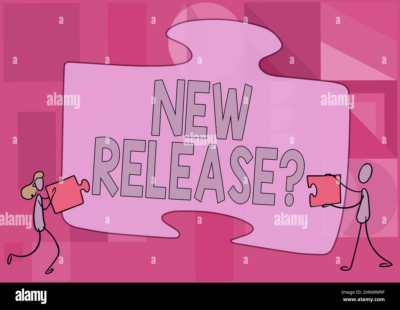 Text caption presenting New Release Question, Word Written on asking ...