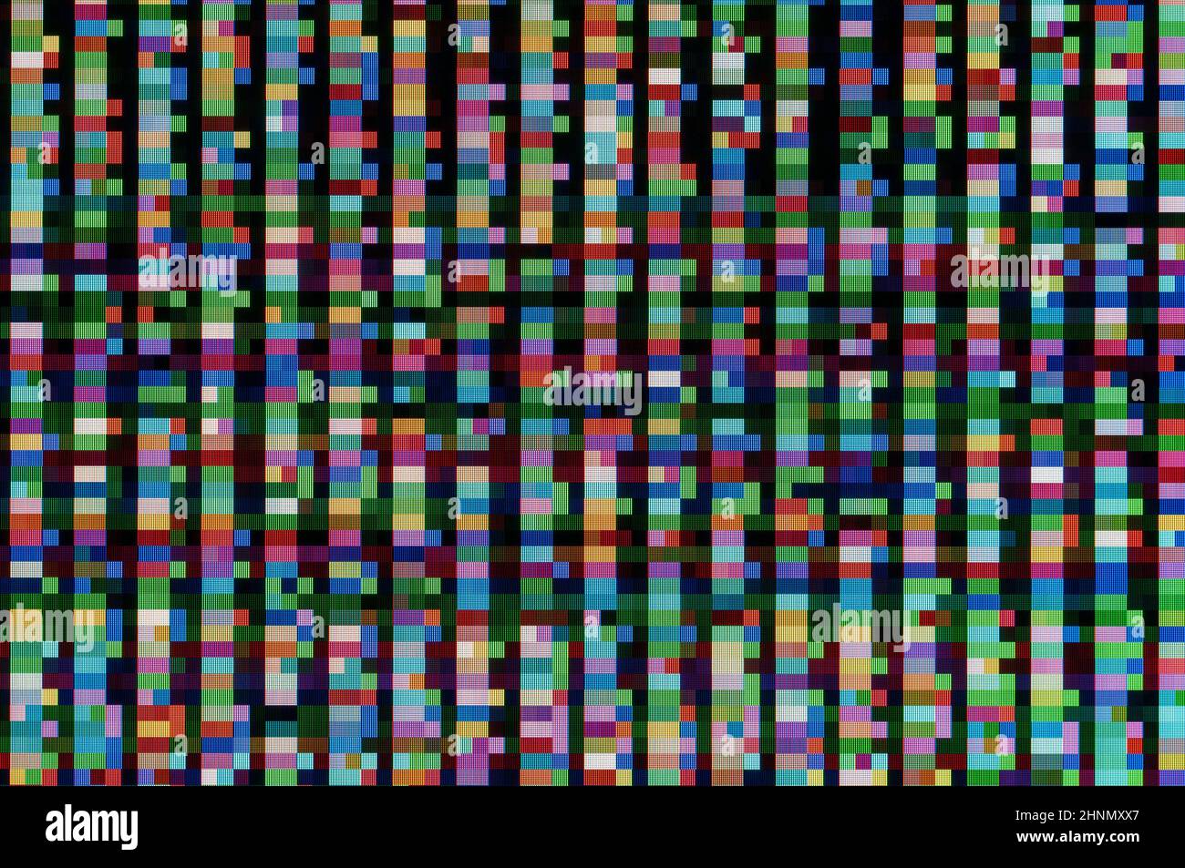 Pixel pattern of a digital glitch Stock Photo - Alamy