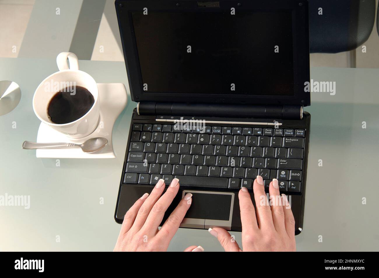 Typing on laptop screen text hi-res stock photography and images - Alamy