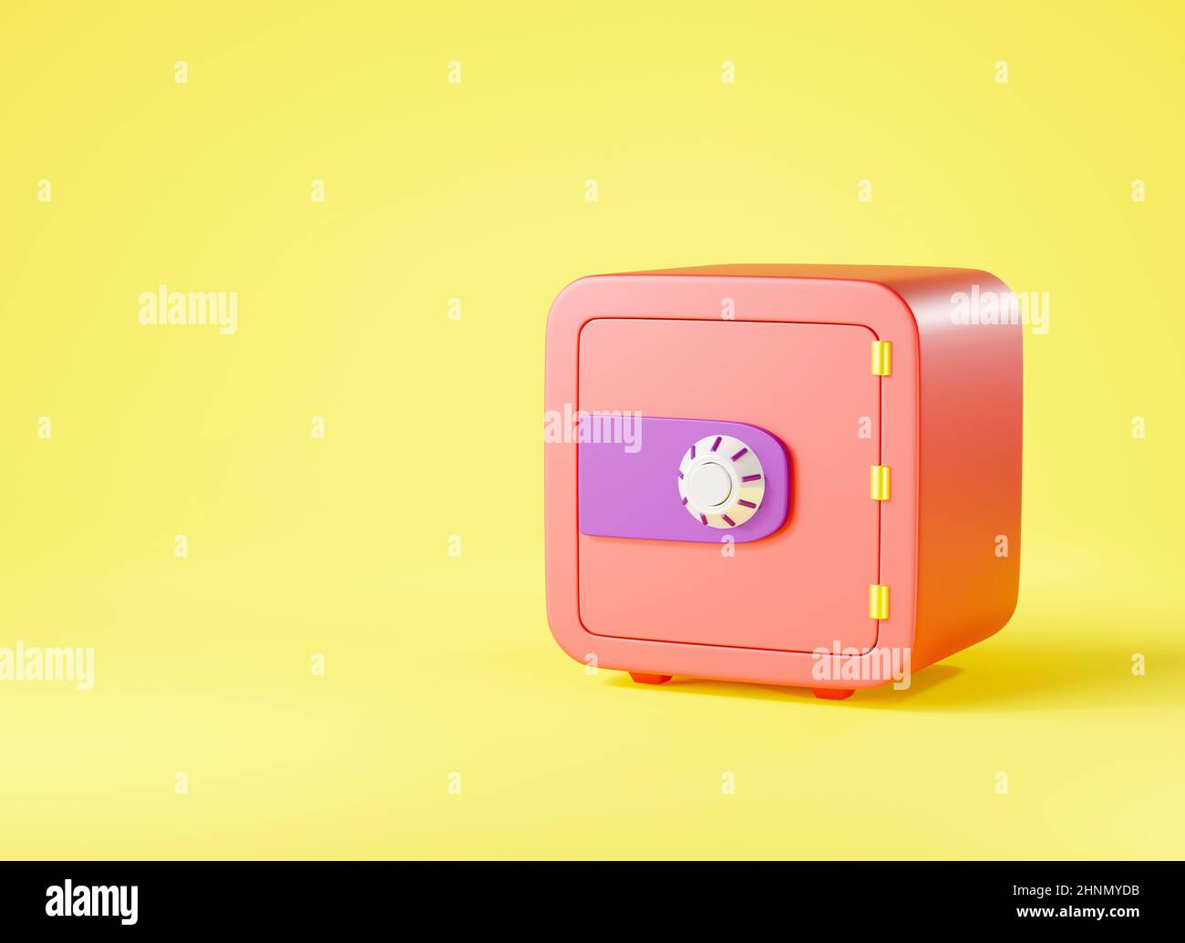 Security metal safe bank box icon, money locker safe front view with ...