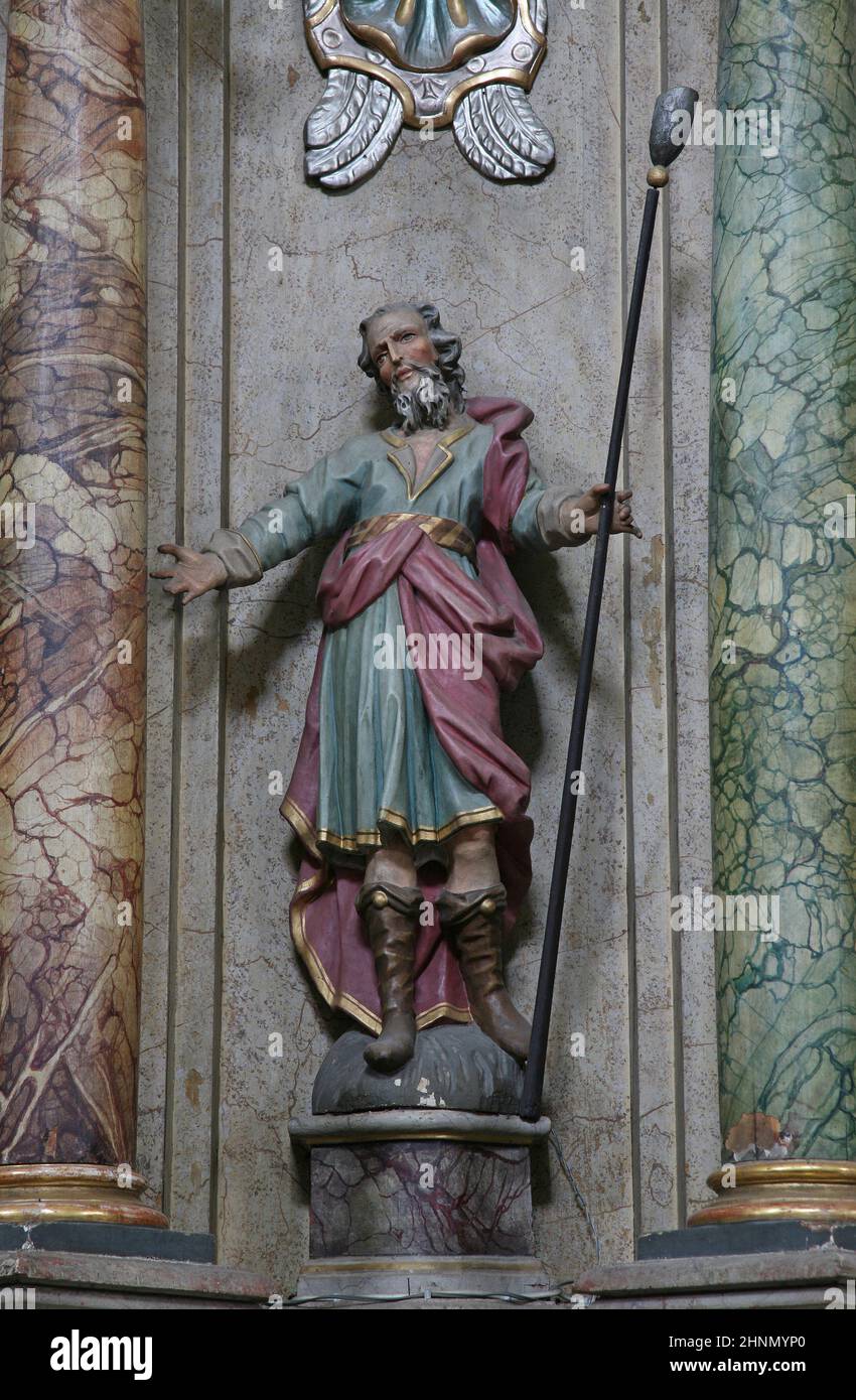 Saint Joachim, statue on the altar of the Immaculate Conception in the ...