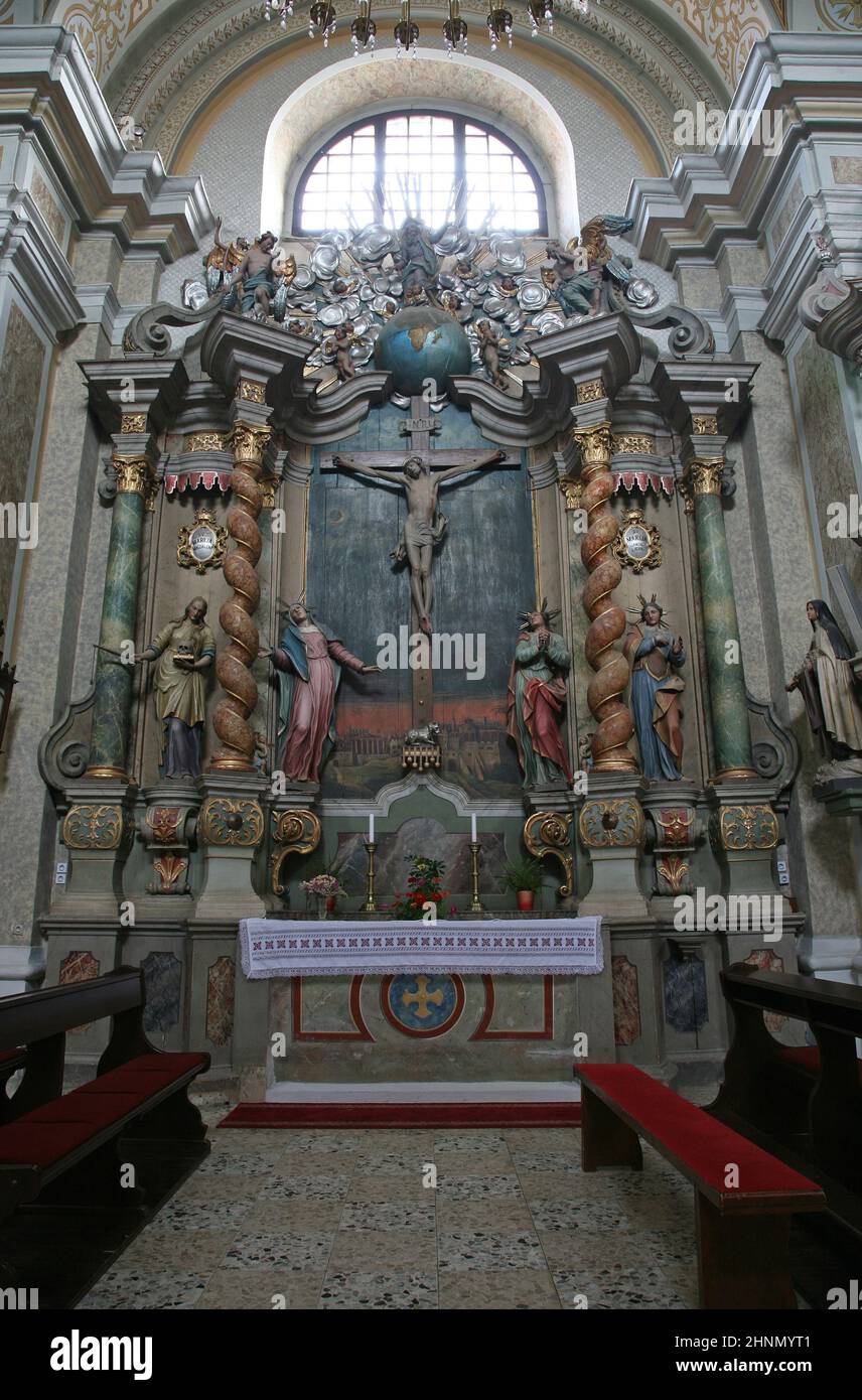 Altar of the Holy Cross in the Franciscan Church of St. Peter in Cernik ...