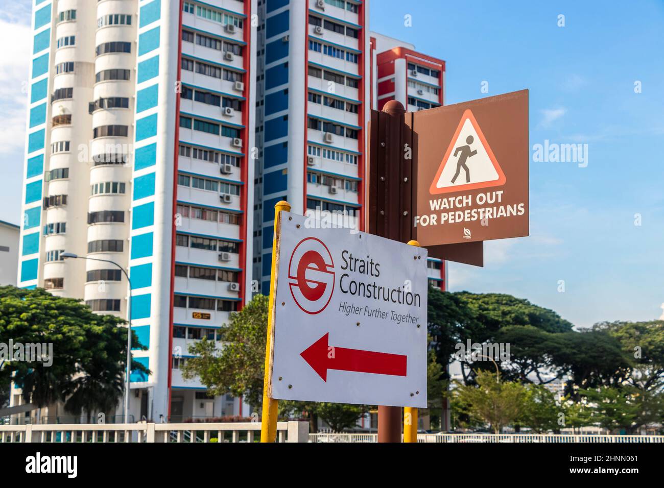 Lots of crazy street signs and information signs in Singapore Stock ...