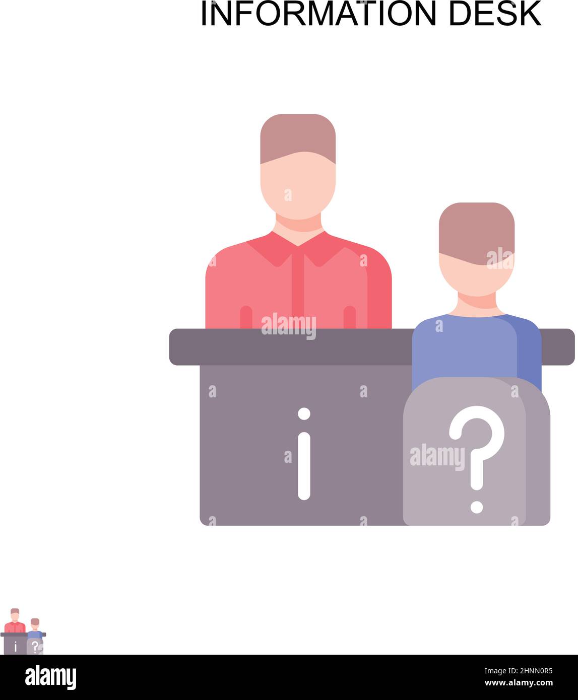 Information desk Simple vector icon. Illustration symbol design ...