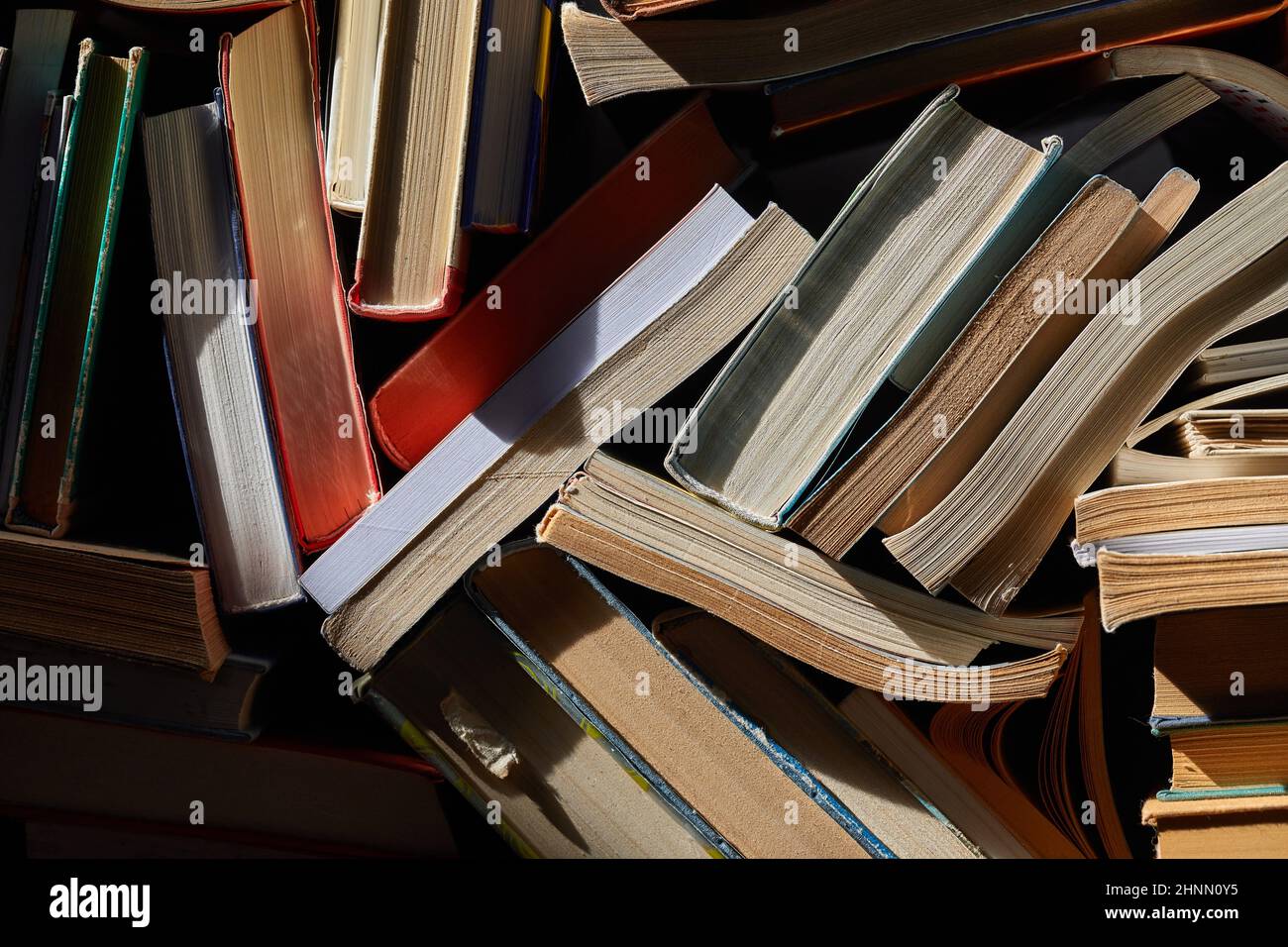 Books stack vintage tall hi-res stock photography and images - Alamy