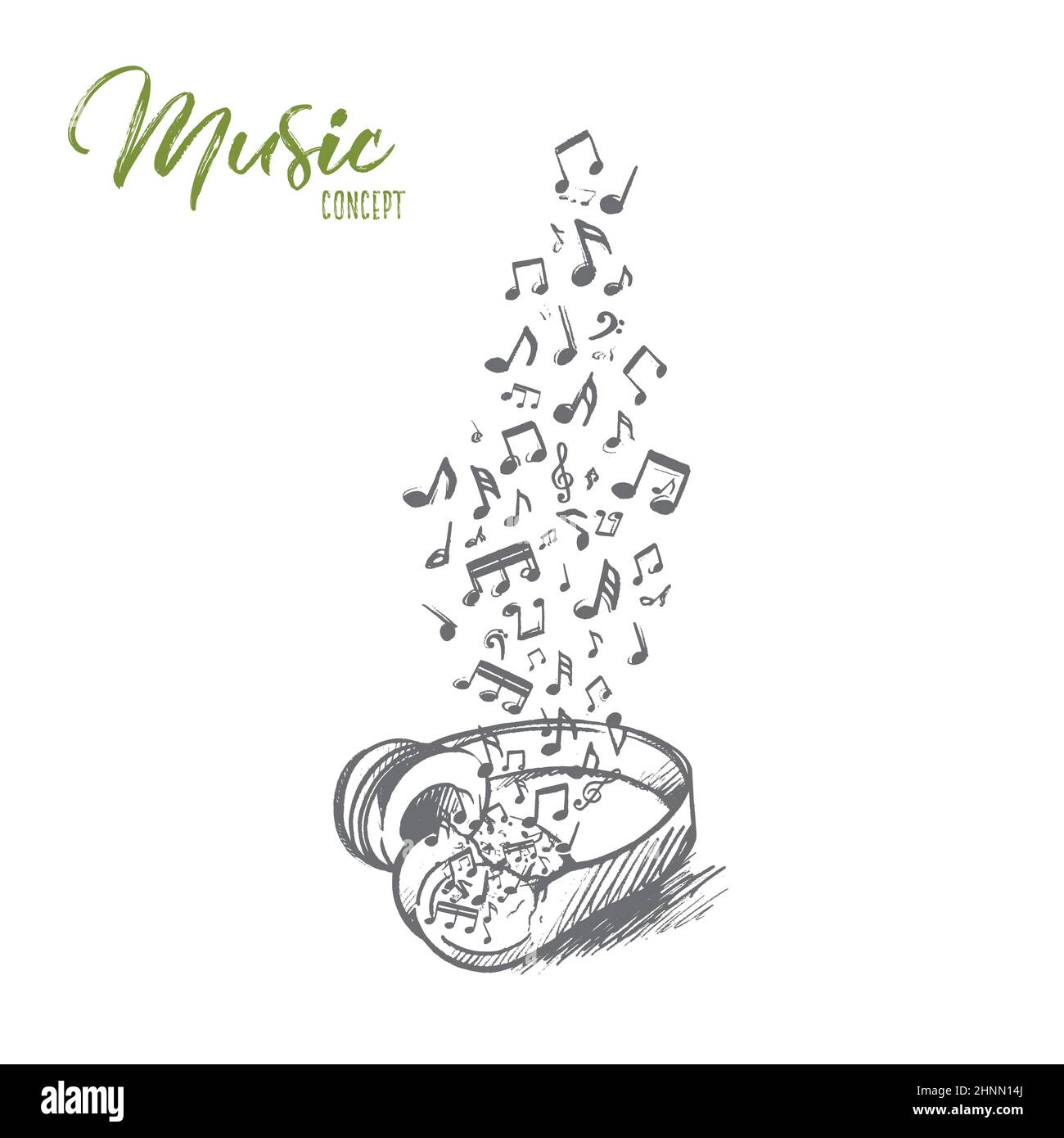 Hand drawn music notes hi-res stock photography and images - Alamy
