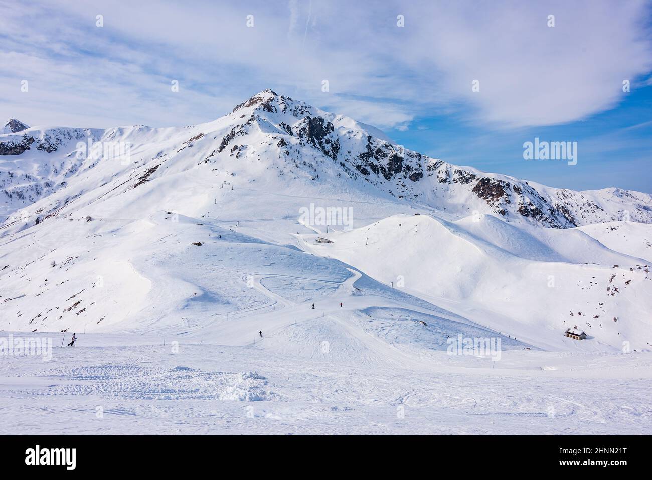 The peak of Mount Mondolè over 2400 mts in the Alps Stock Photo - Alamy