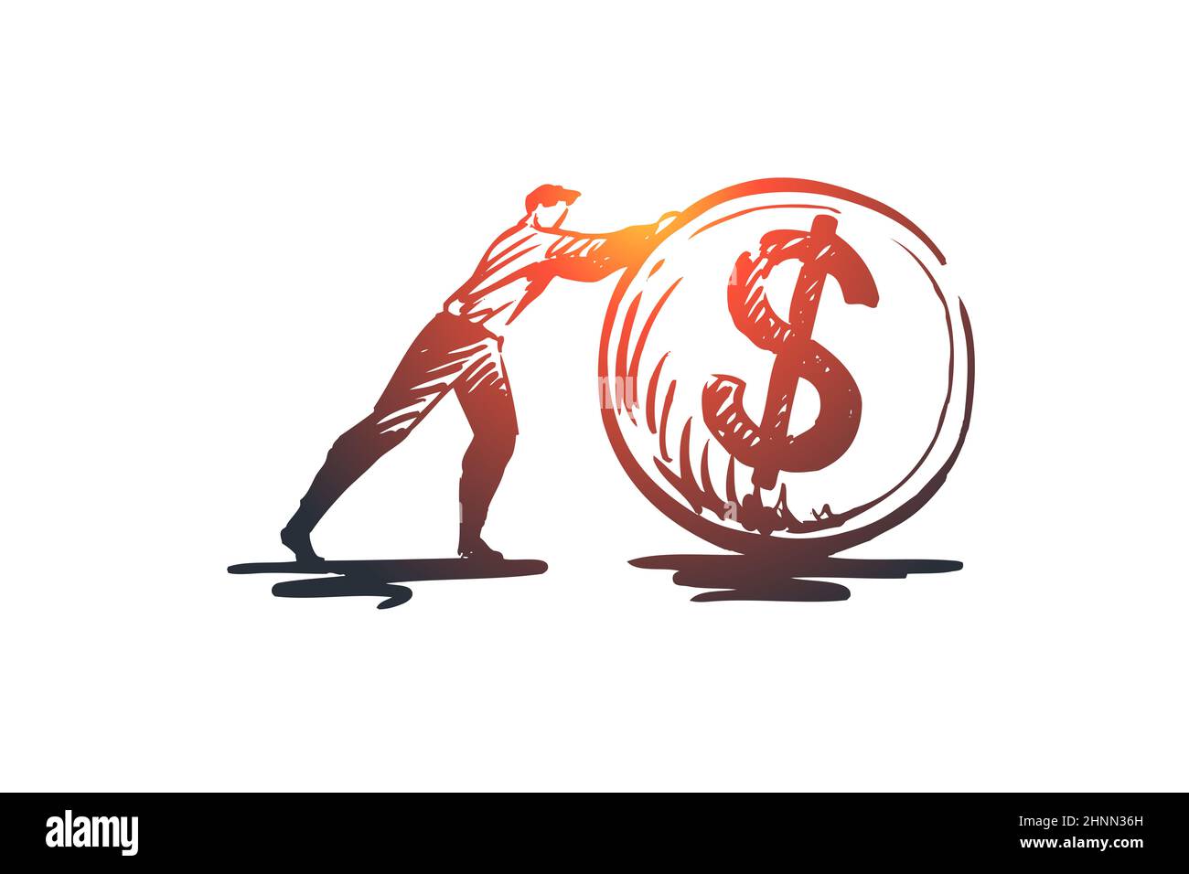 Cash flows, money, financial, income, coin concept. Hand drawn person ... Cash flows, money, financial, income, coin concept. Hand drawn person ...