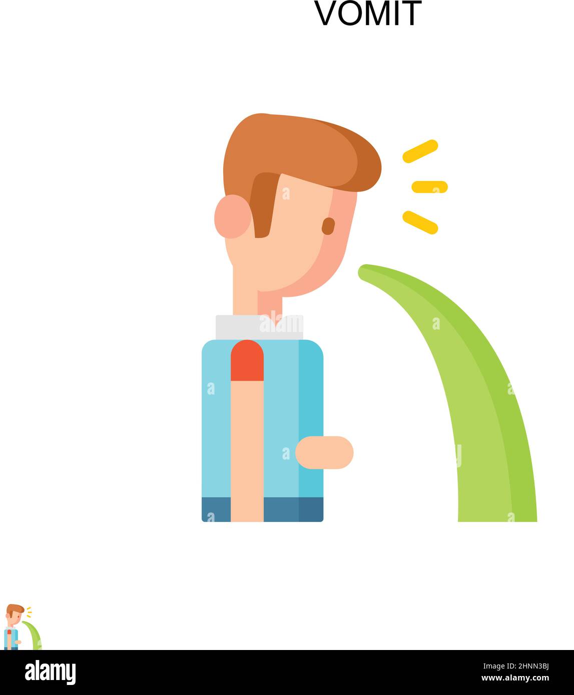 Vomit Simple vector icon. Illustration symbol design template for web ...
