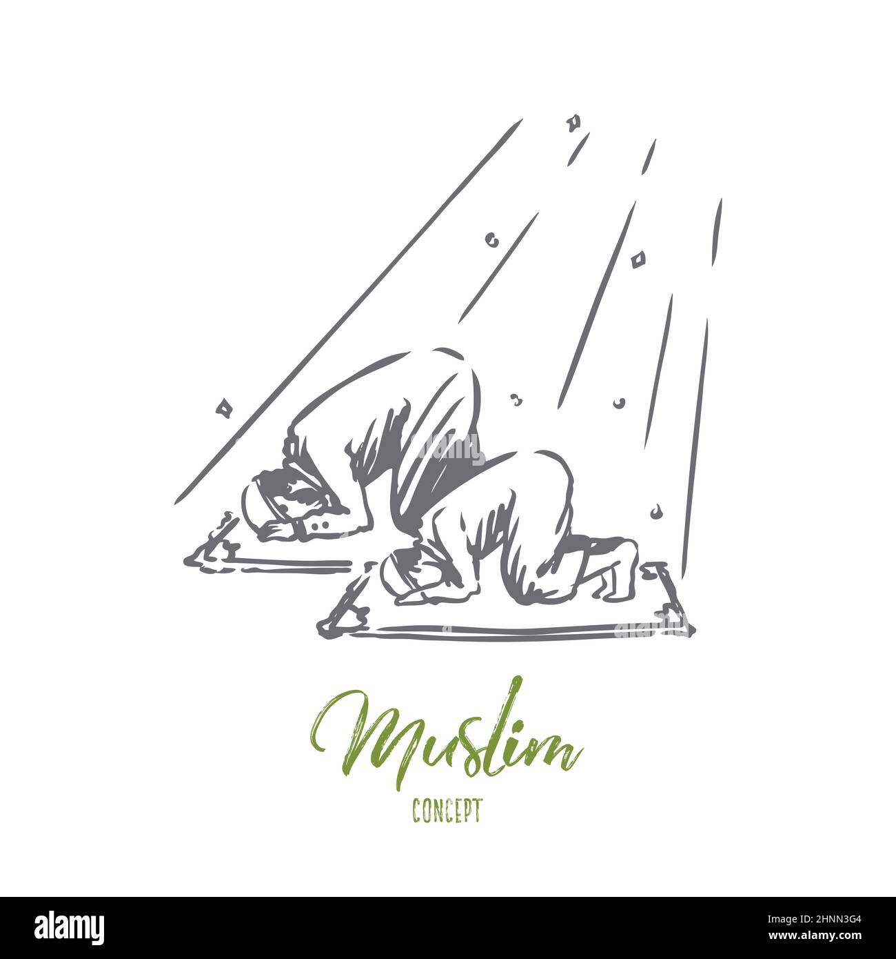 Muslim, islam, religion, arab, father and son, prayer concept. Hand ...