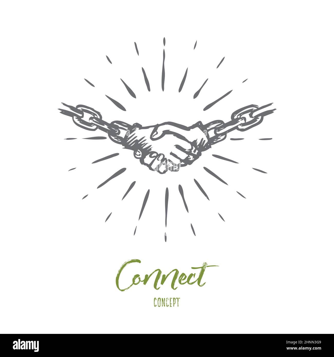 Connect, contract, agreement, partnership, communications concept. Hand ...