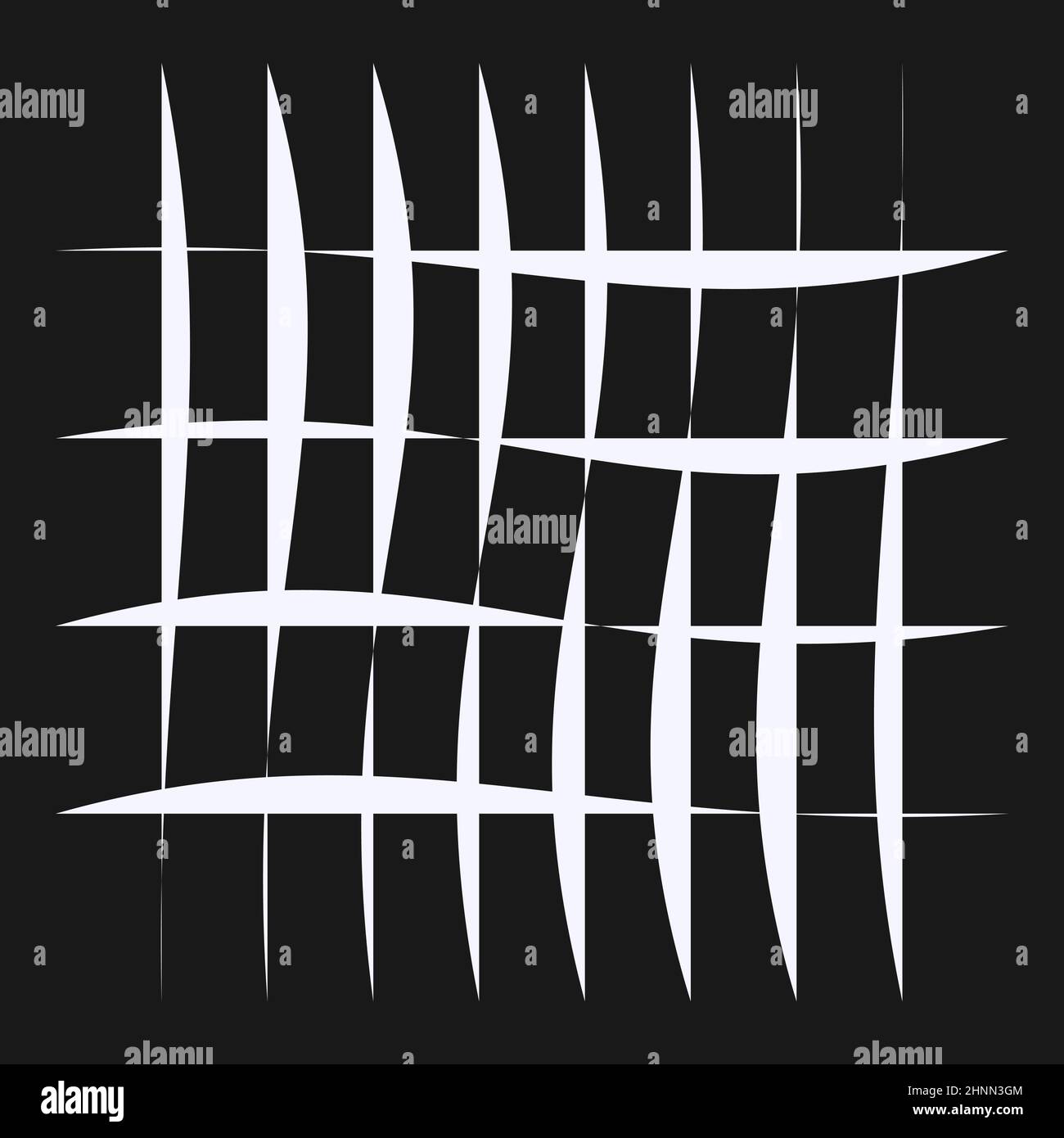 Irregular grid, mesh with random lines. Squares lattice, grating, trellis and plexus pattern ...