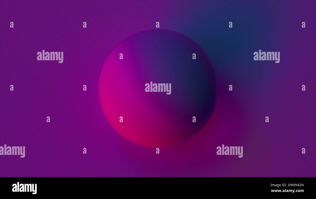 Bright ball with colorful 3d render gradient floating on surface ...