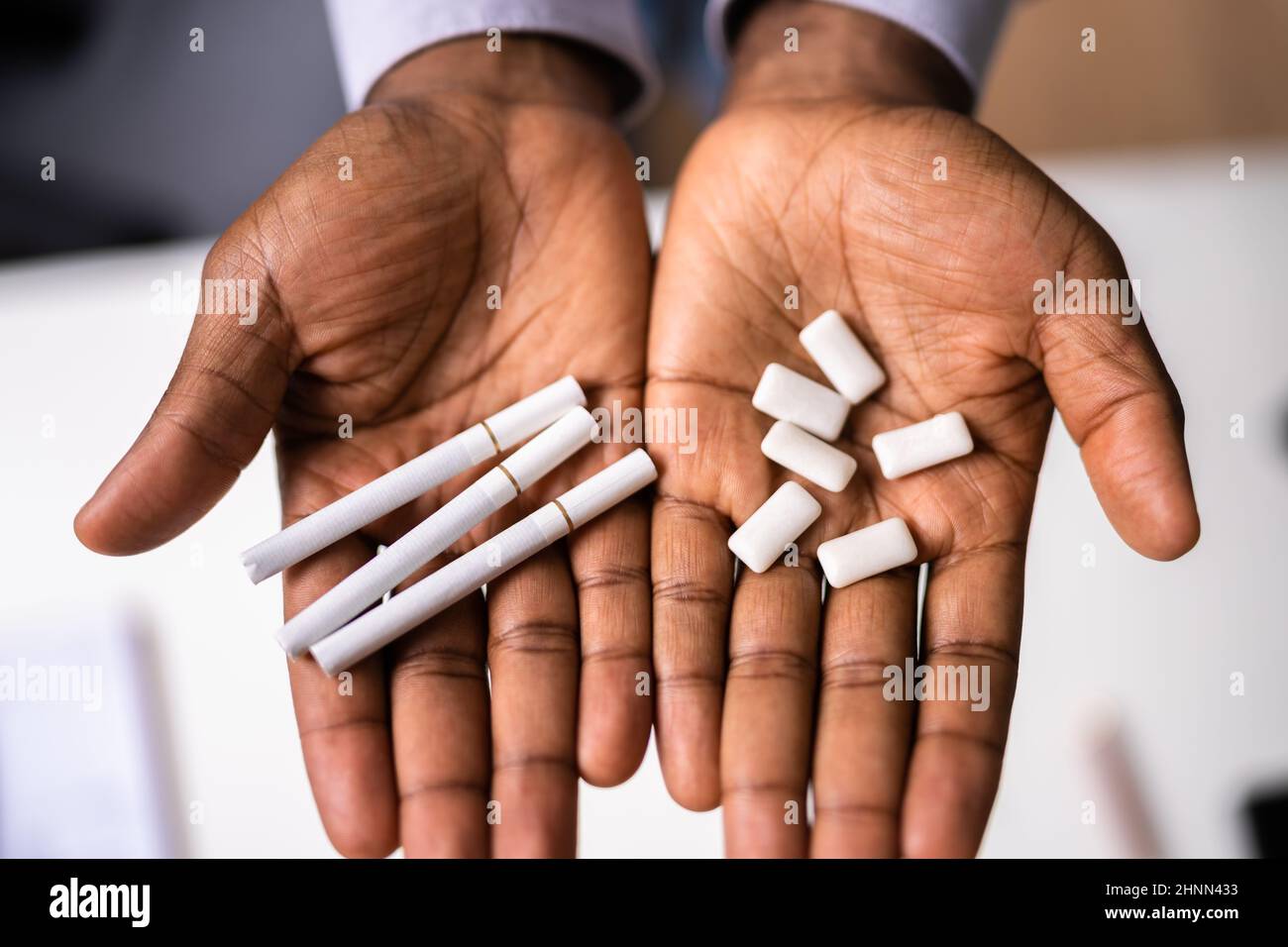 Nicotine replacement gum man hi-res stock photography and images - Alamy