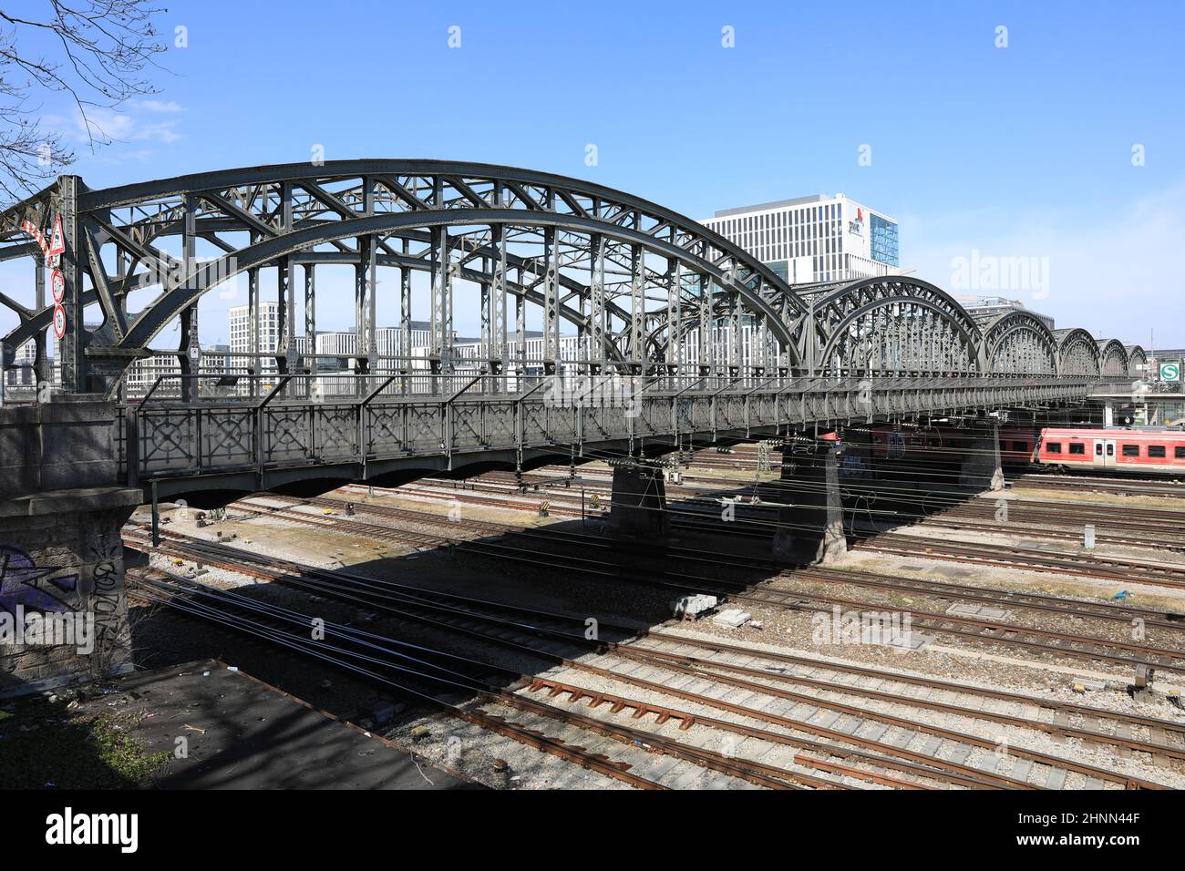 Track system under the Hackerbrücke in Munich Stock Photo - Alamy