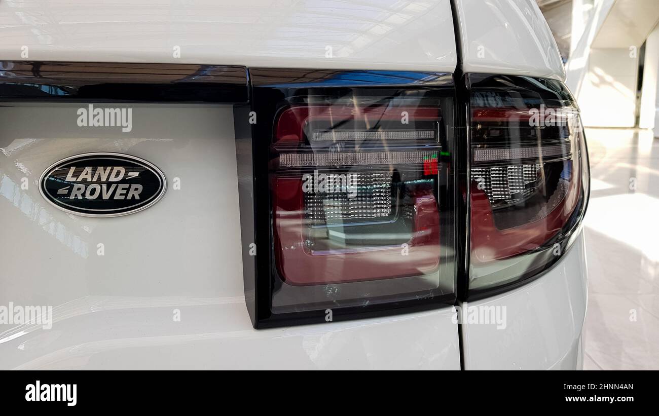 Ukraine, Kiev - March 27, 2020: Land Rover Discovery Sport shiny modern ...