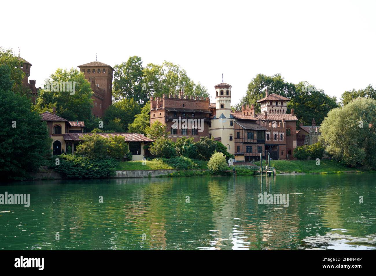 Borgo medievale is medieval village and fortress on Po River inside ...
