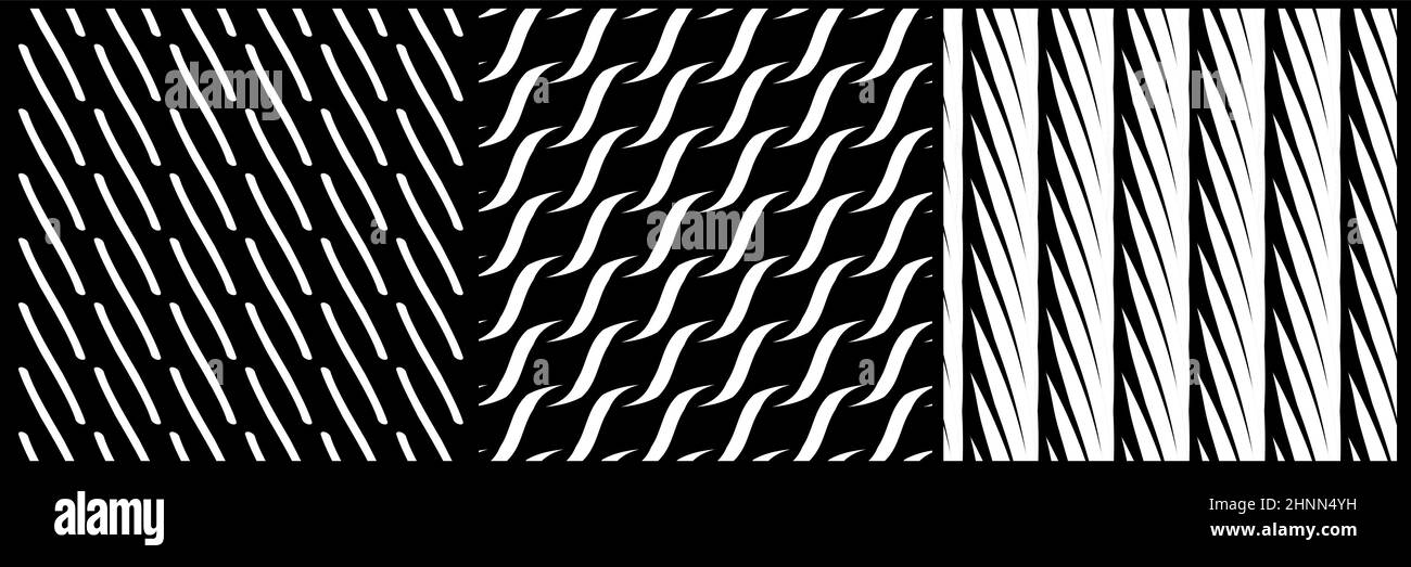 Set of 3 seamless pattern, texture vector - stock vector illustration ...