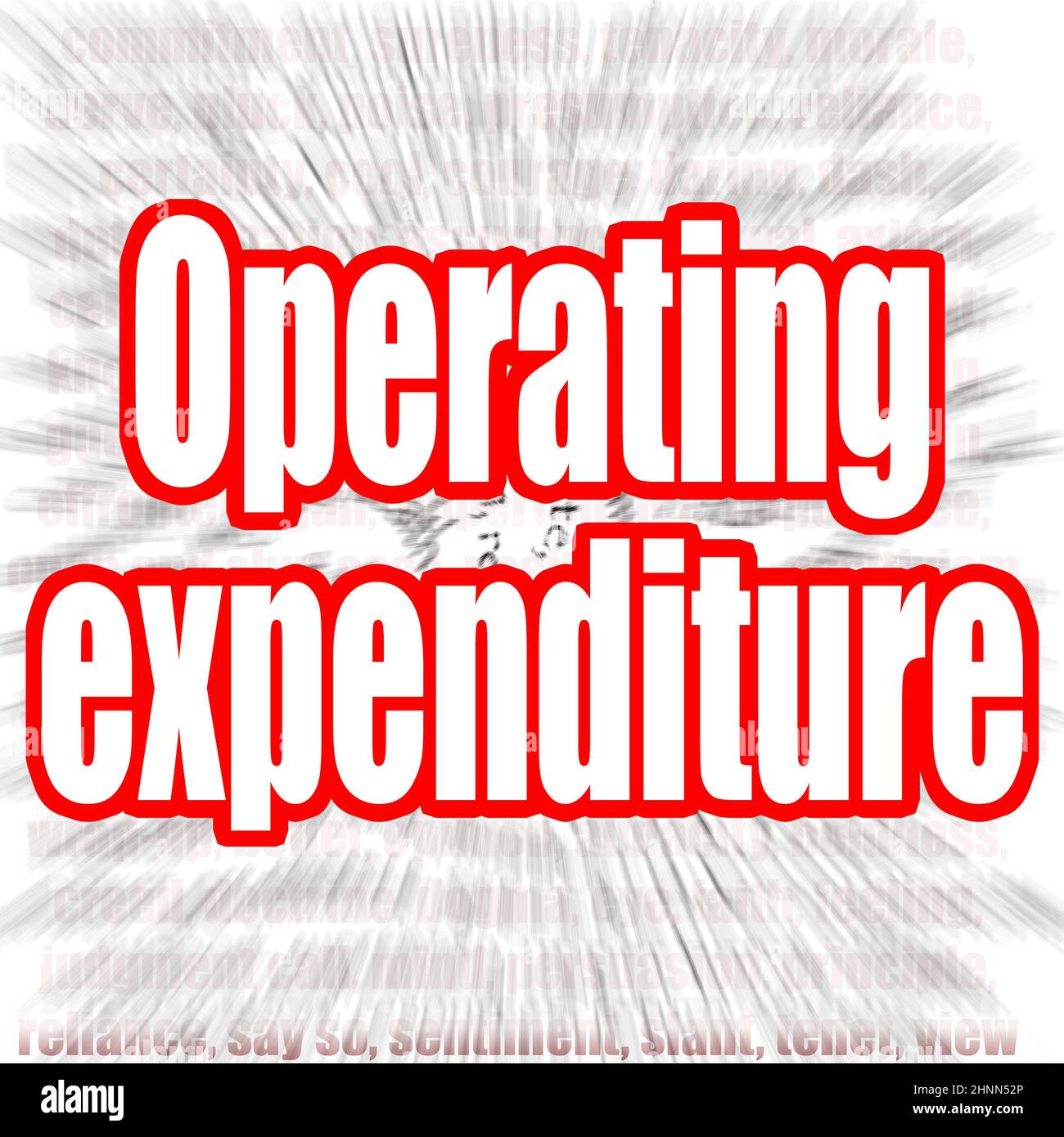 Operating expenditure word with zoom in effect as background, 3D ...