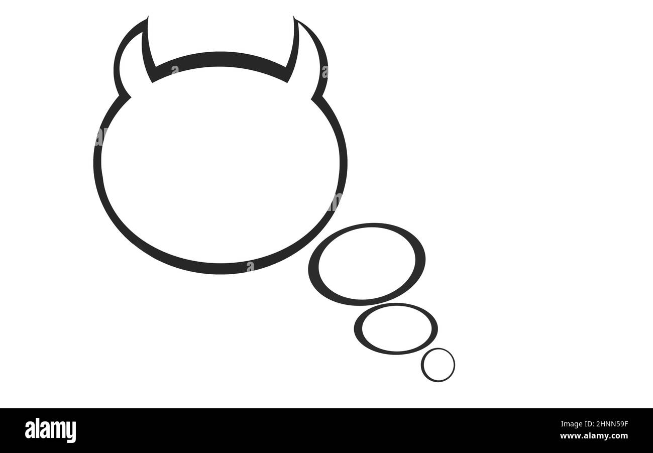 Cartoon devil bubble hi-res stock photography and images - Alamy