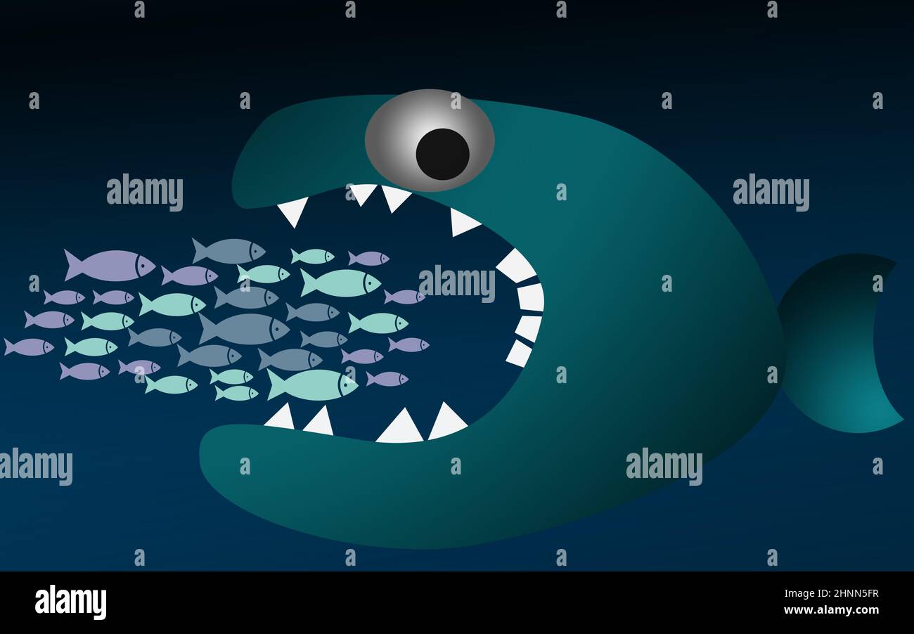 Big fish eating little fish hi-res stock photography and images - Alamy