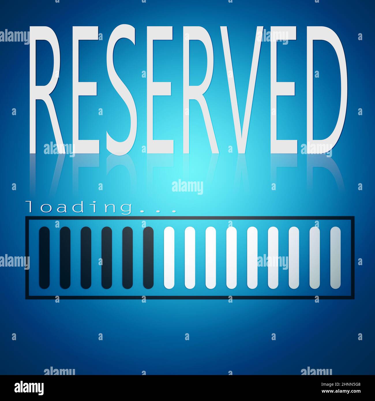 Reserved word with blue loading bar, 3D rendering Stock Photo - Alamy