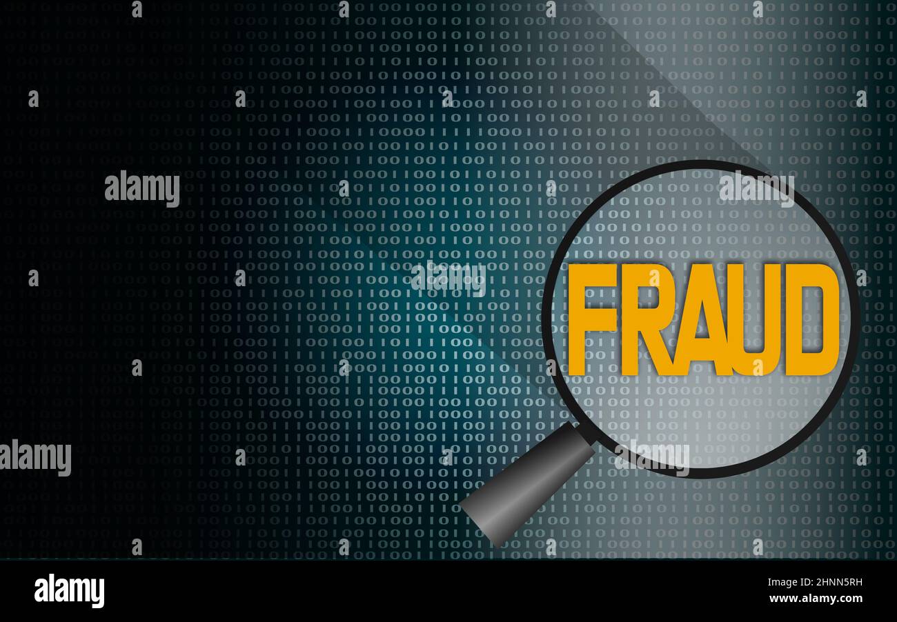 Fraud word with binary background, 3D rendering Stock Photo - Alamy