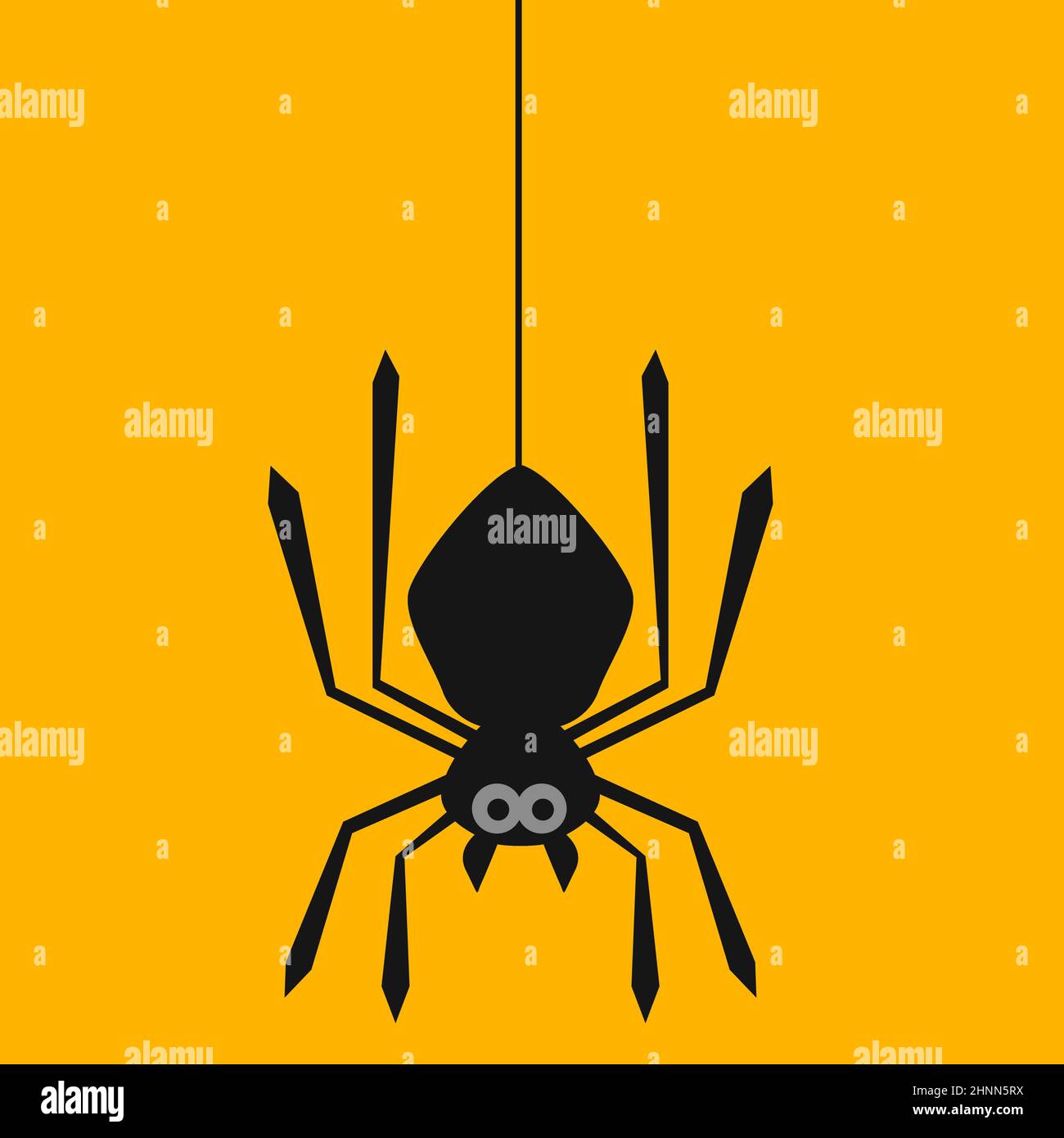 Spider hanging from web, 3D rendering Stock Photo - Alamy
