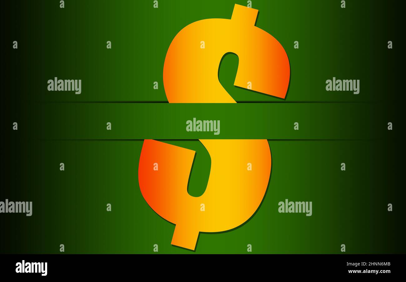 Dollar sign with green background, 3D rendering Stock Photo - Alamy