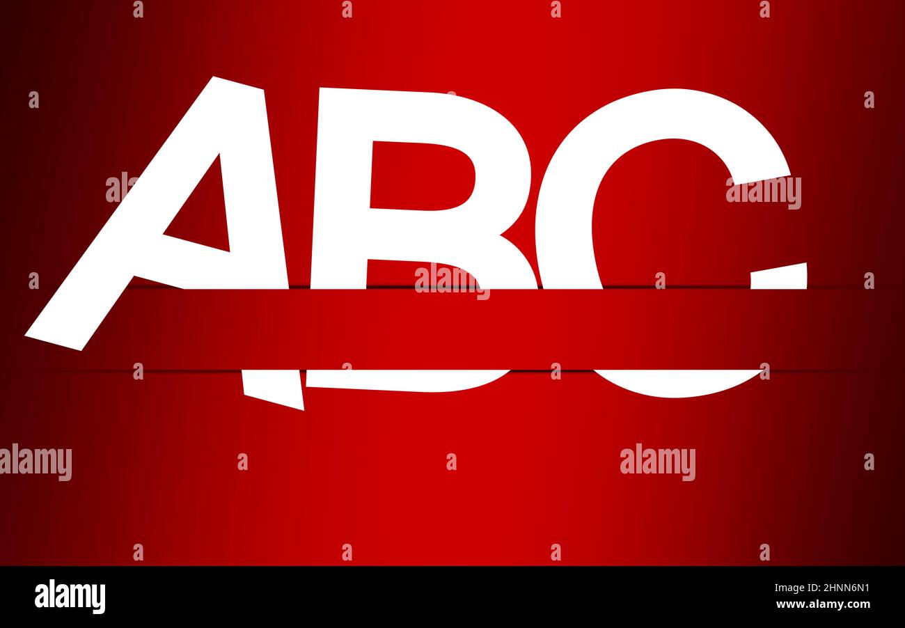 ABC alphabet with red background, 3D rendering Stock Photo - Alamy