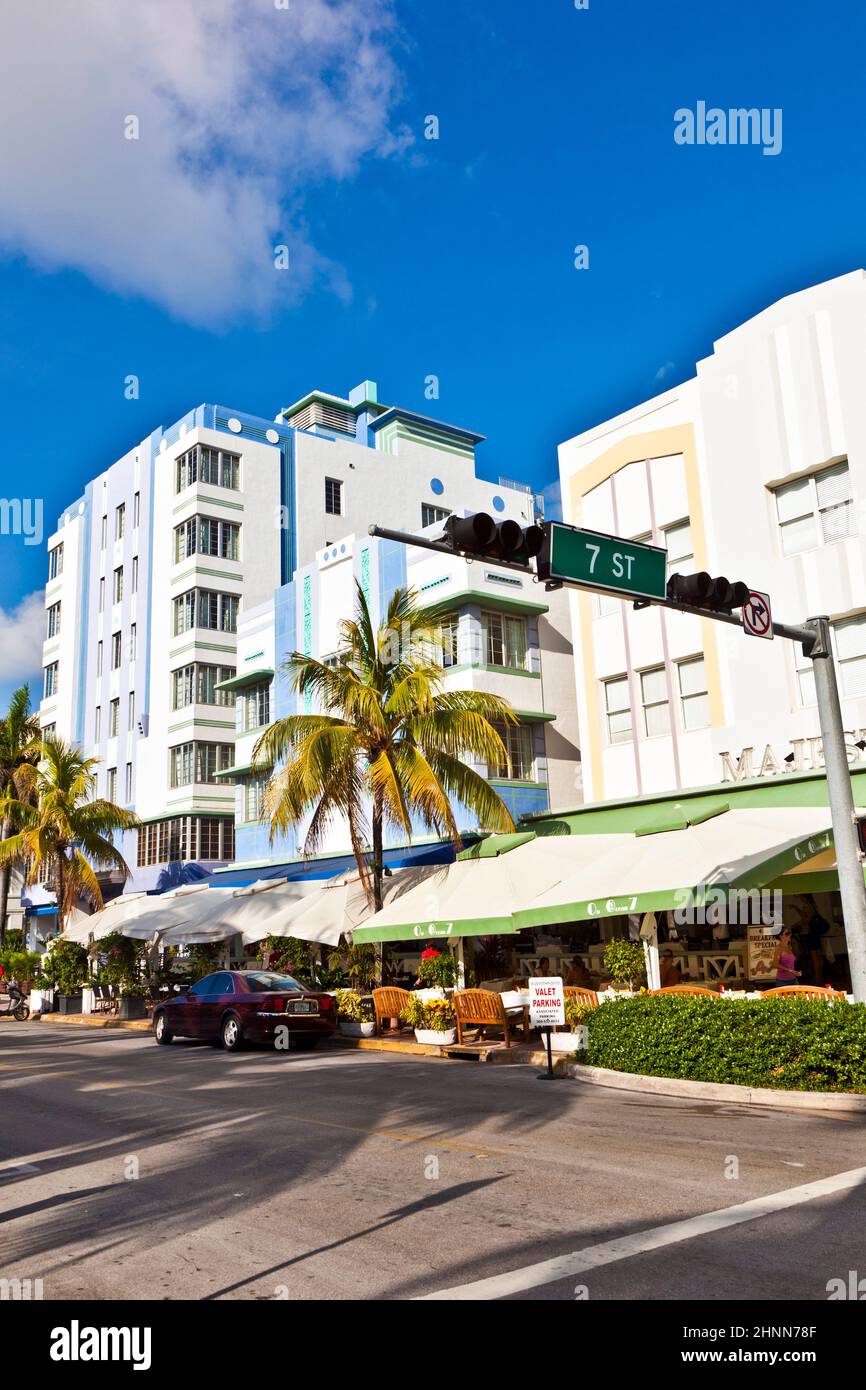 beautiful houses in Art Deco style in South Miami Stock Photo - Alamy