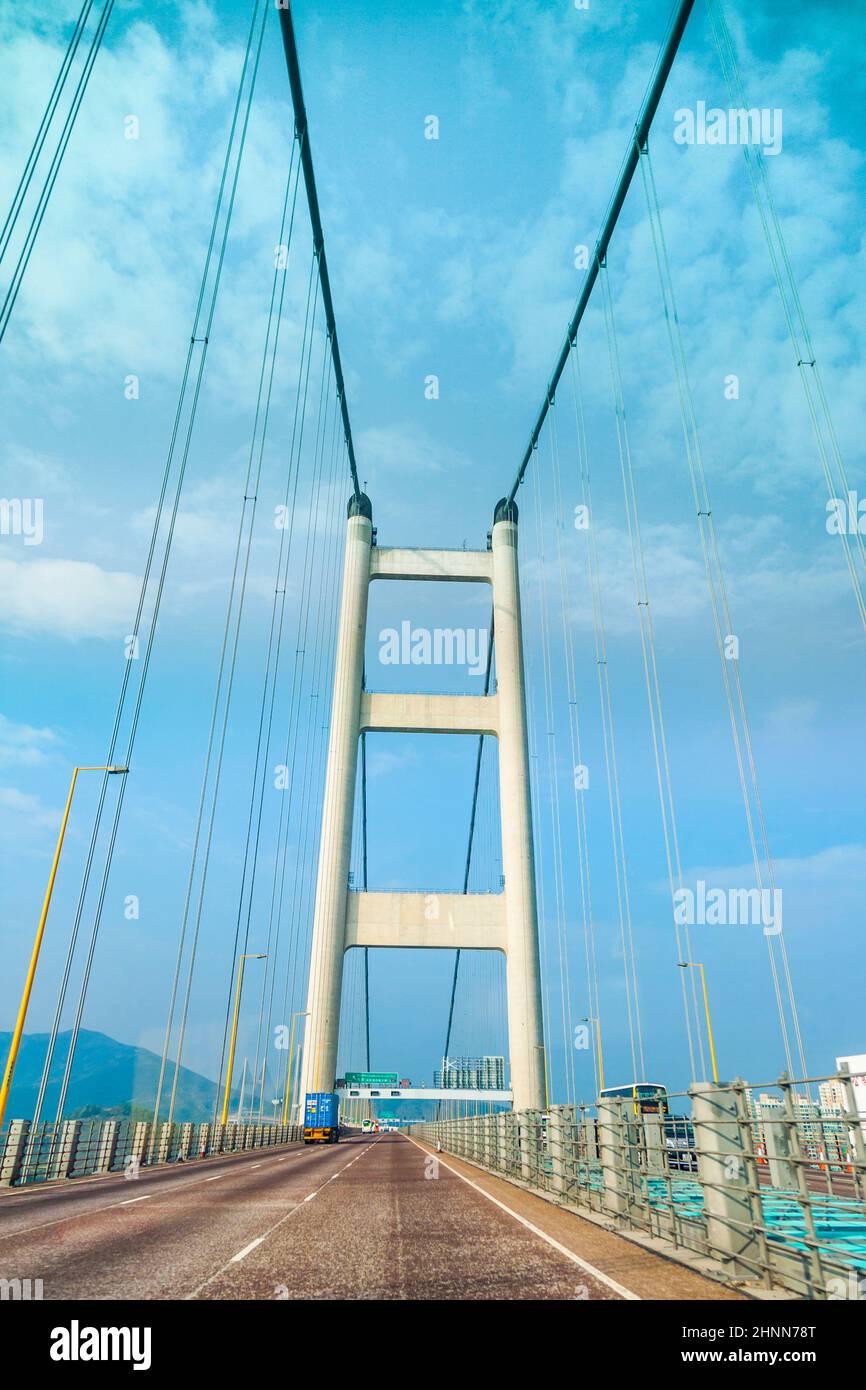Ting Kau Bridge in Hong Kong Stock Photo - Alamy