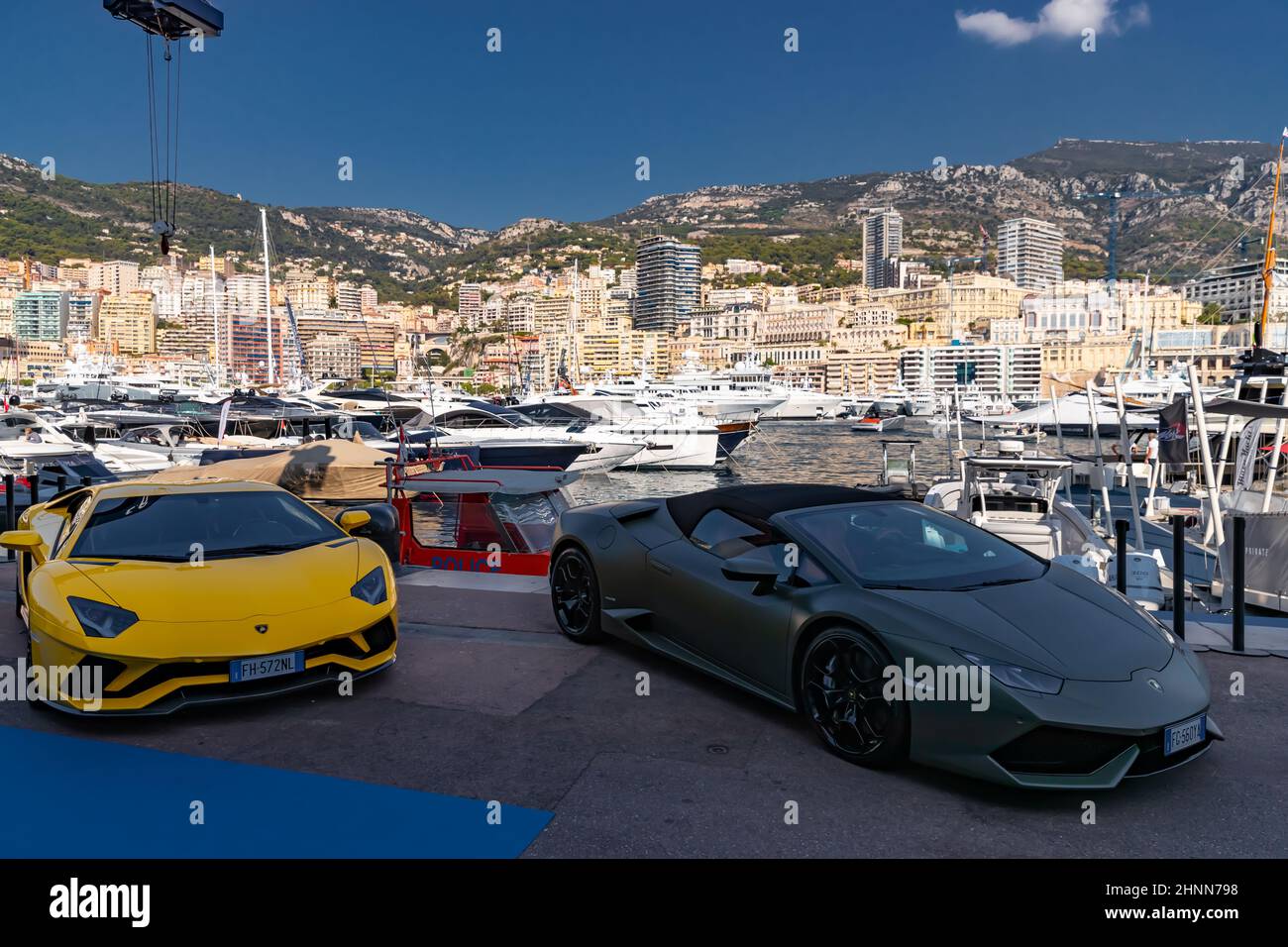 Monaco, Monte-Carlo, 27 September 2019: Two luxury sport cars ...