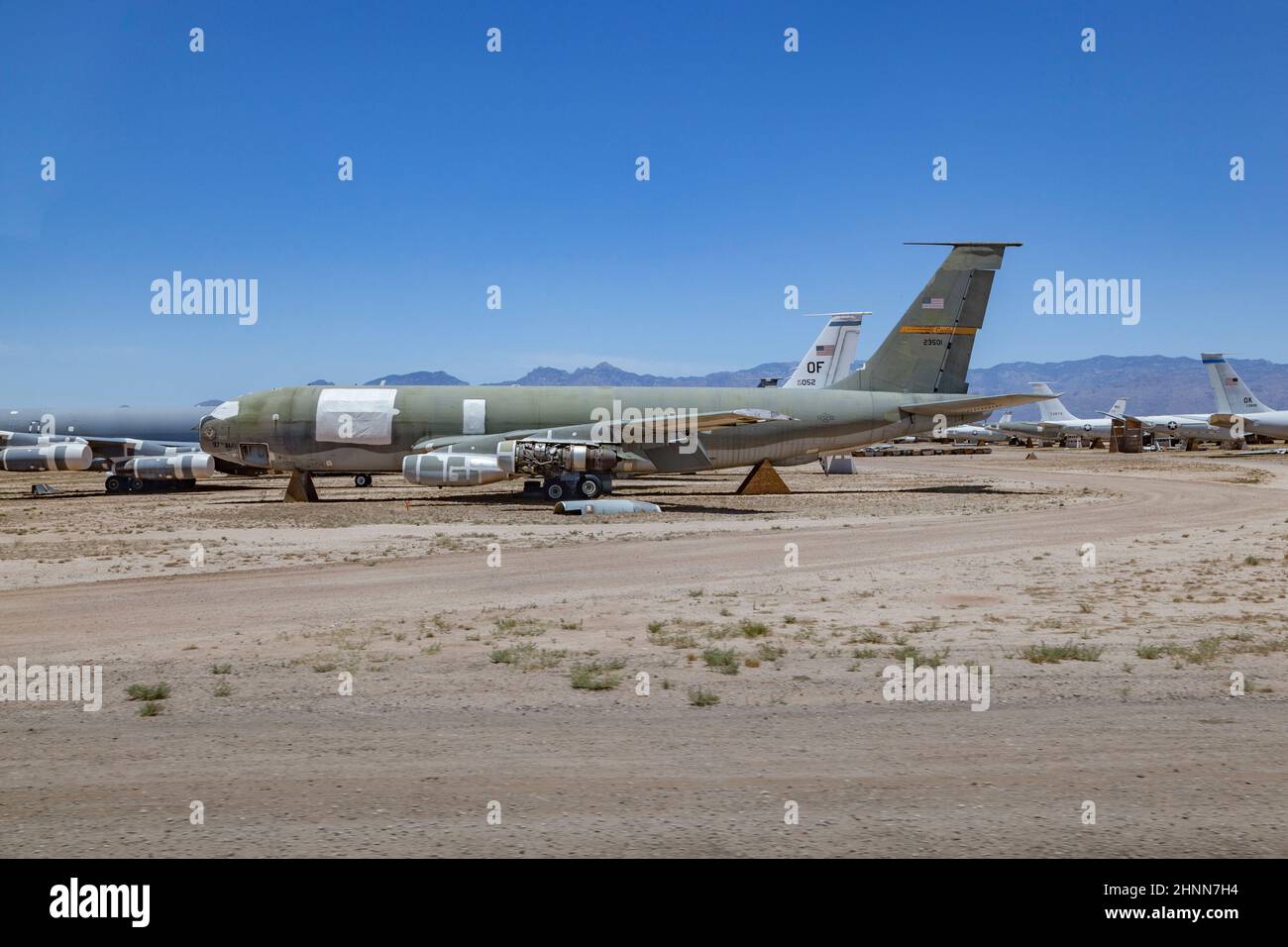 Davis-Monthan Air Force Base AMARG boneyard in Tucson, Arizona Stock ...